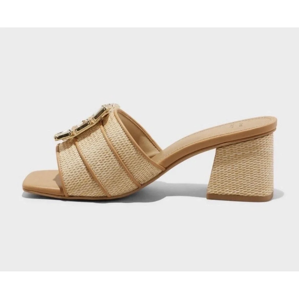 a new day | Shoes | A New Day Kathleen Block Heel Slide Sandals Tan ...